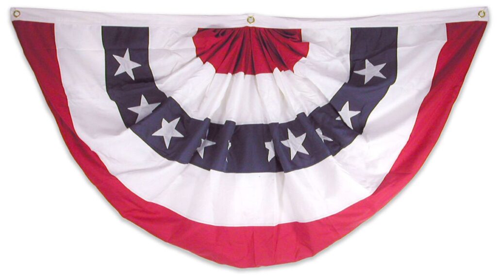 2 Ply Polyester Pleated Fan Bunting 5×10 - I AmEricas Flags 2 Ply Polyester Pleated Fan Bunting 5×10 - I AmEricas Flags