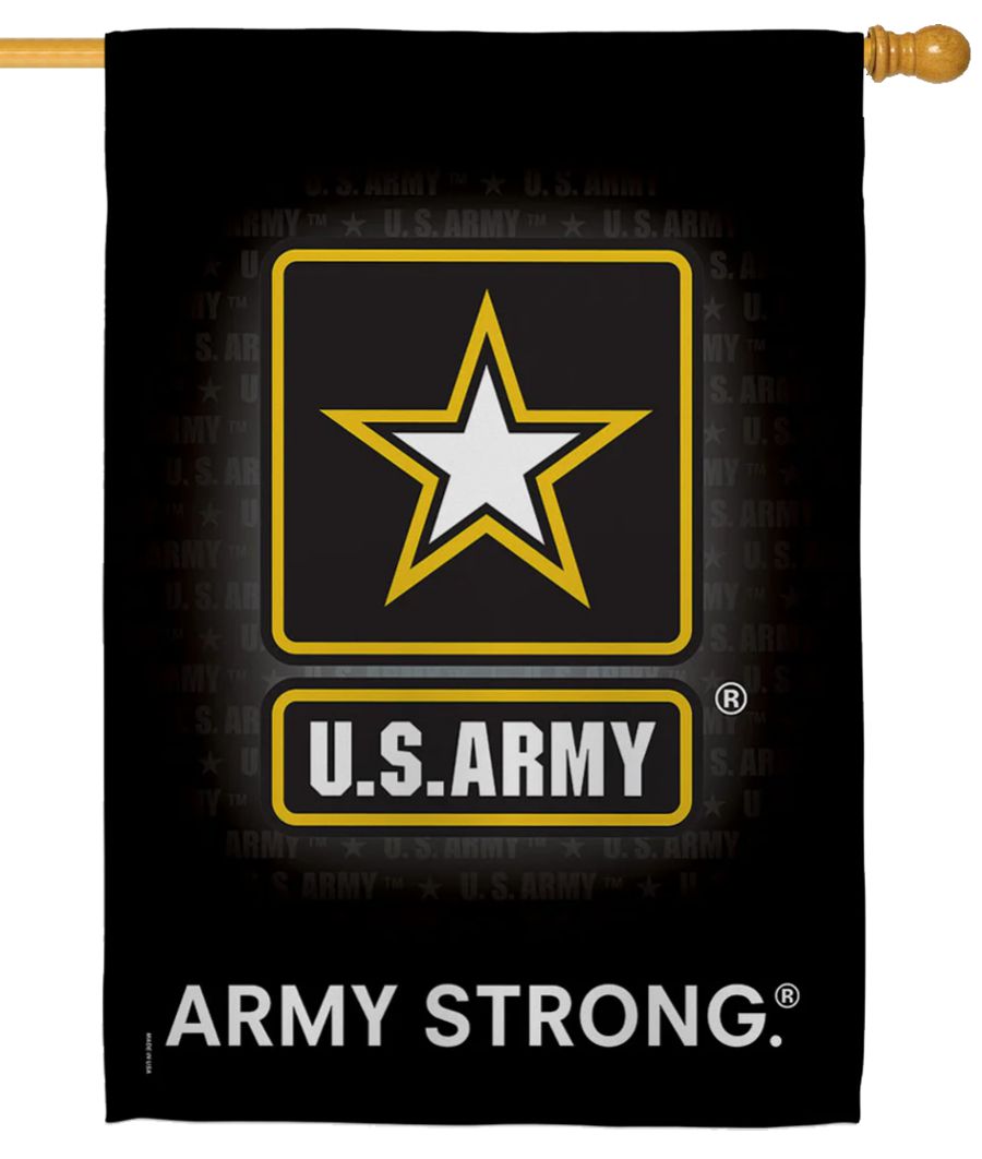 Army Black Sublimated House Flag - I AmEricas Flags