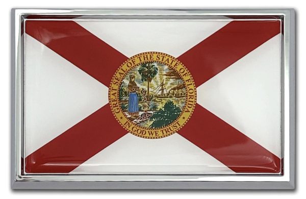 Florida Flag Color Car Emblem - I AmEricas Flags