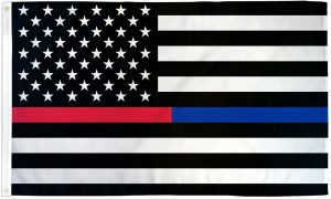 Thin Gray Line Black and White American Flag 3×5 - I AmEricas Flags