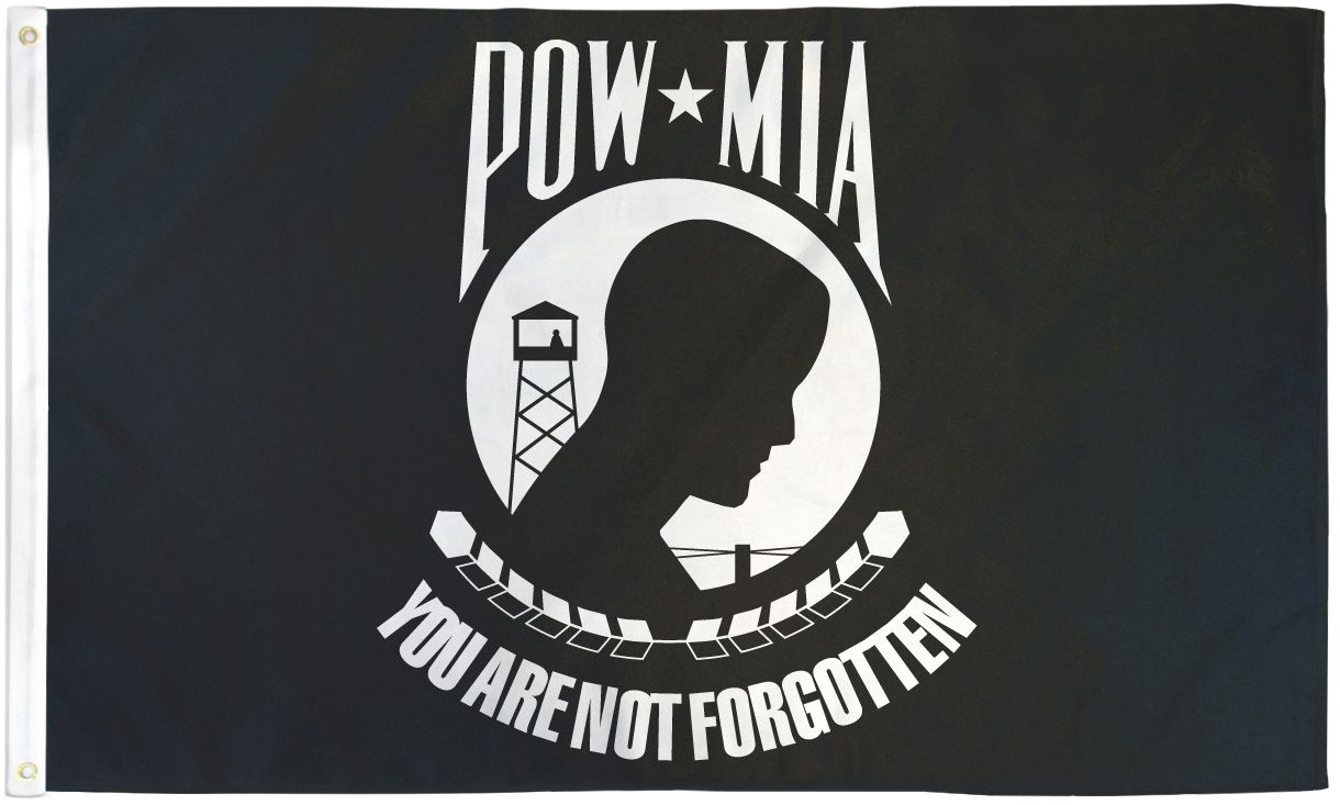 POW MIA 3×5 Flag Double Sided – 150 Denier Nylon - I AmEricas Flags