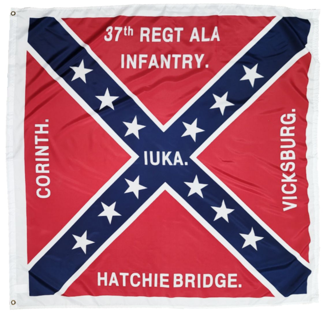 37th Alabama Infantry 52″x52″ Battle Flag - I AmEricas Flags