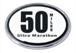 50 Miles Ultra Marathon Chrome Car Emblem - I AmEricas Flags