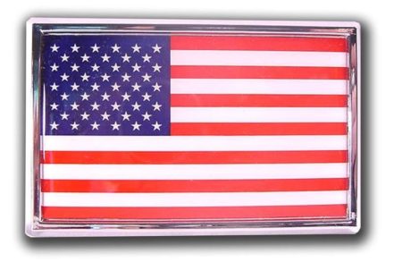 American Flag Car Emblem Car Size - I AmEricas Flags
