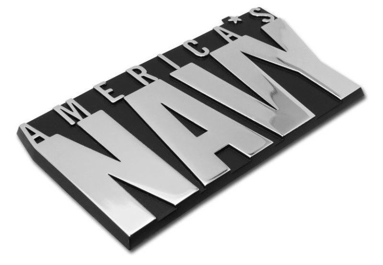 Navy USN Anchor Chrome Car Emblem - I AmEricas Flags