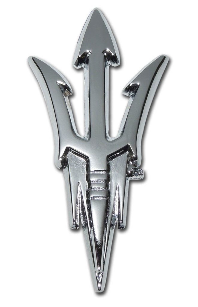 Arizona State University All Chrome Pitchfork Car Emblem - I AmEricas Flags