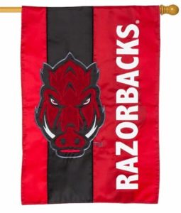 Arkansas Razorbacks Embellished Applique House Flag - I AmEricas Flags