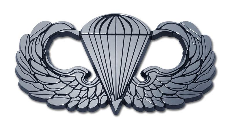 Army Parachute Chrome Car Emblem - I AmEricas Flags