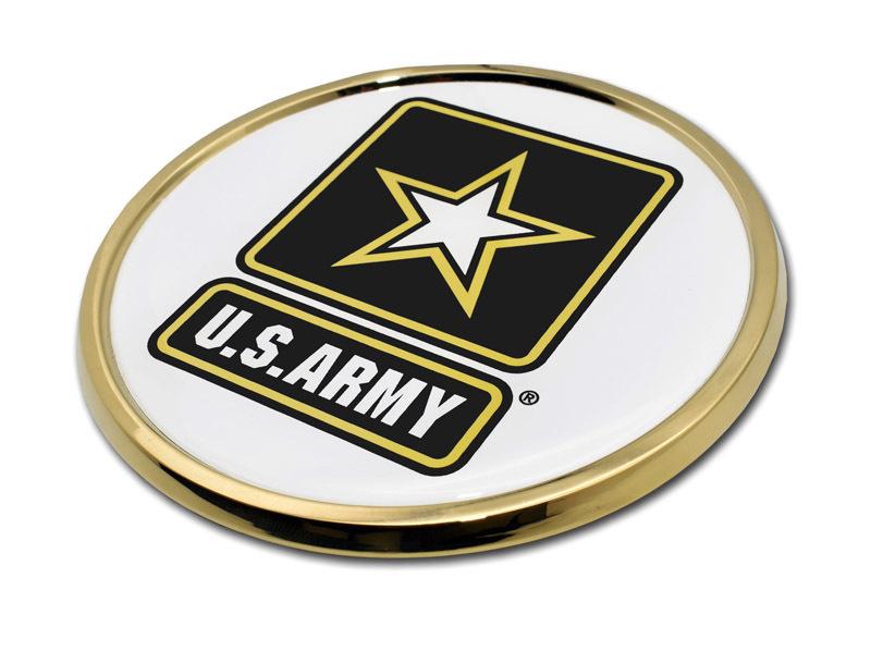 Army Star Seal White Car Emblem - I AmEricas Flags