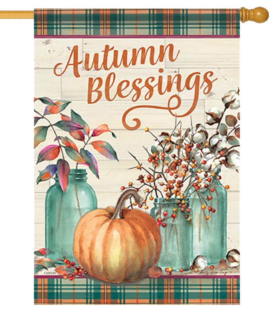 Inspirational Fall House Flags - I AmEricas Flags