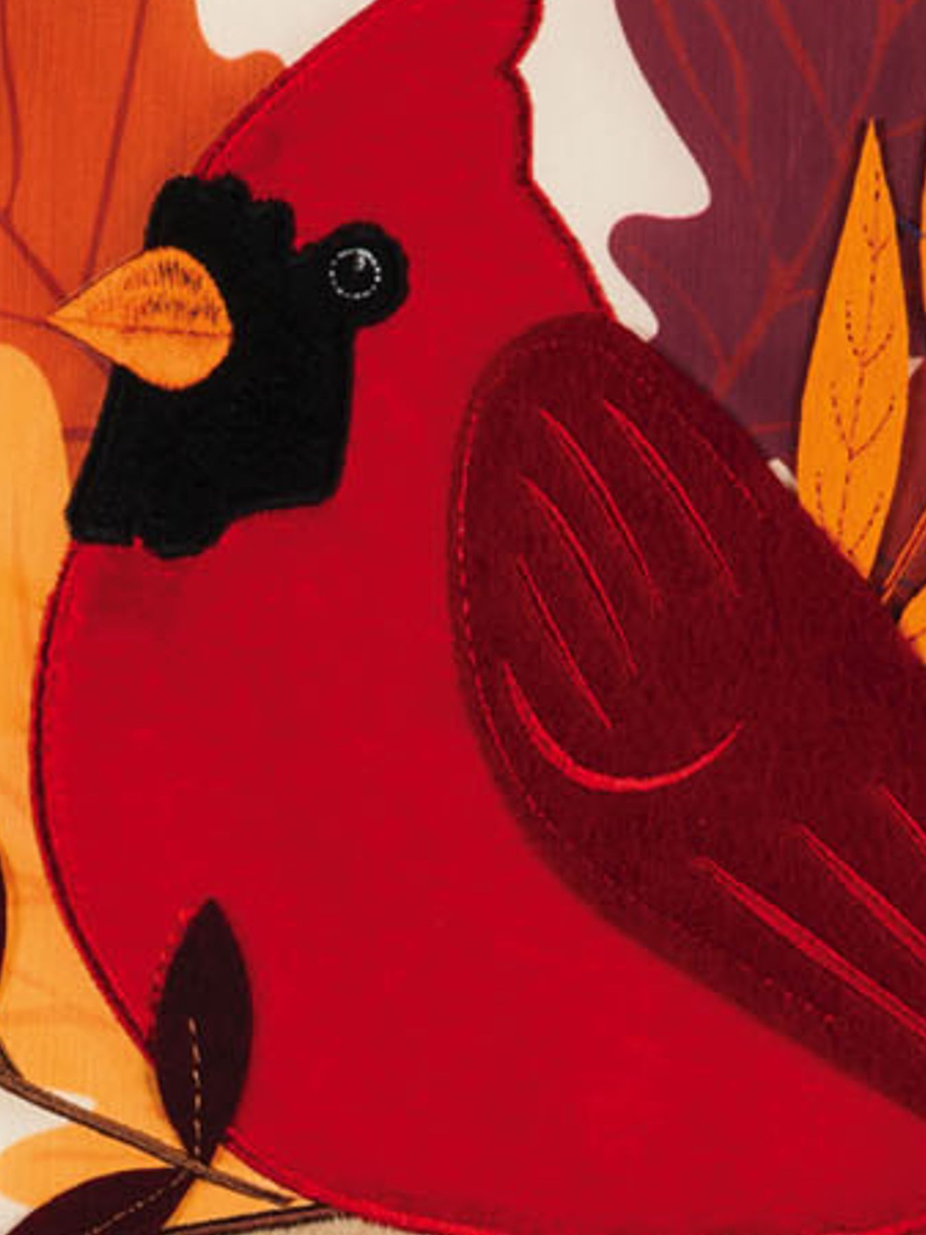 Autumn Cardinal Applique House Flag - I AmEricas Flags