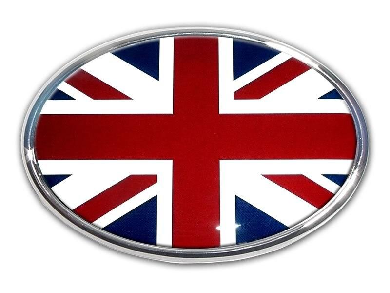 British Oval Chrome Car Emblem - I AmEricas Flags