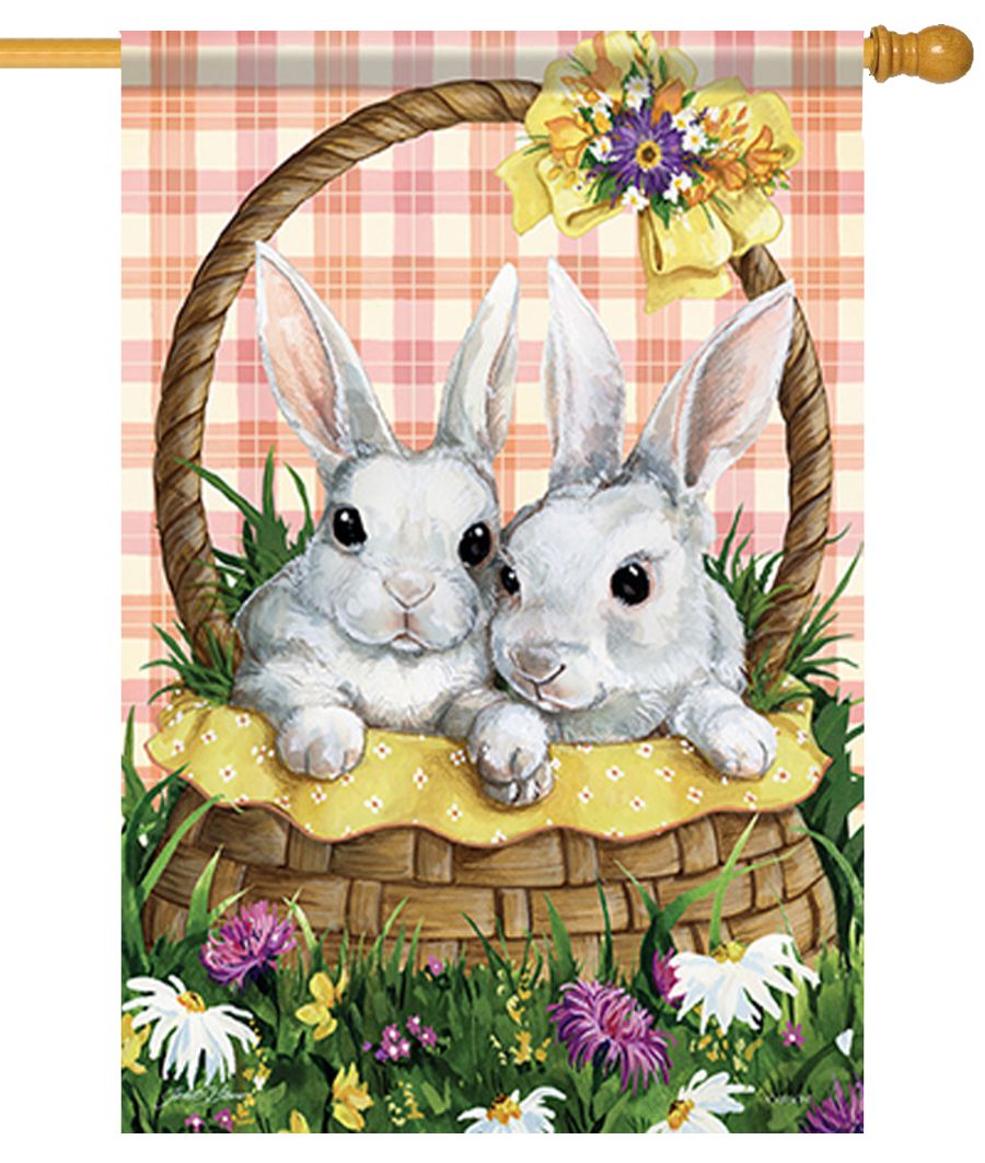 Bunny Buddies House Flag - I AmEricas Flags