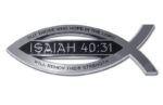 Christian Fish Jesus Chrome Car Emblem - I AmEricas Flags