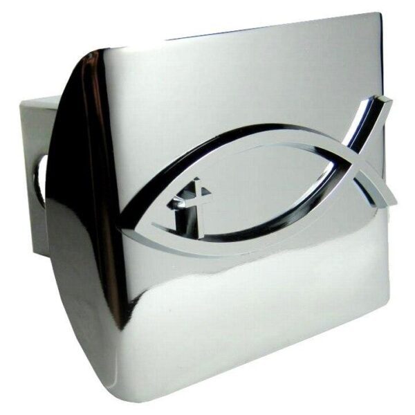 Christian Fish Cross Chrome Hitch Cover - I AmEricas Flags