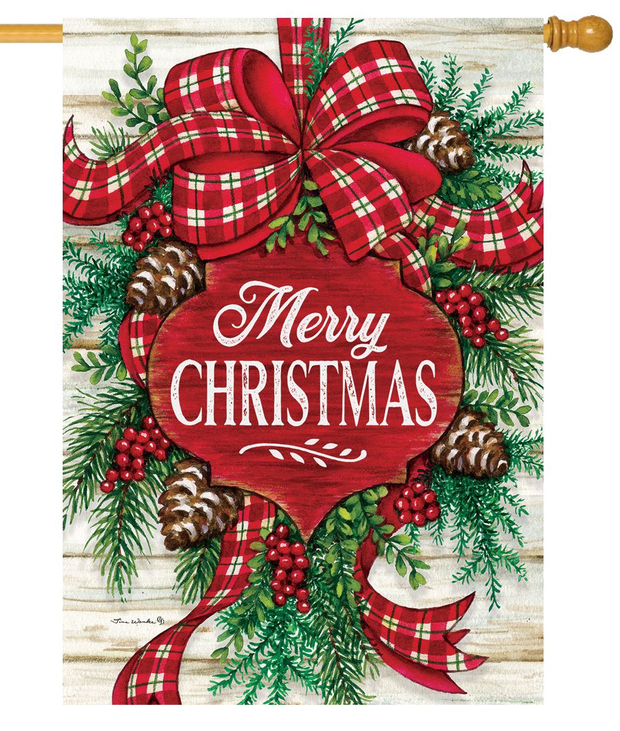 Christmas Swag House Flag - I AmEricas Flags