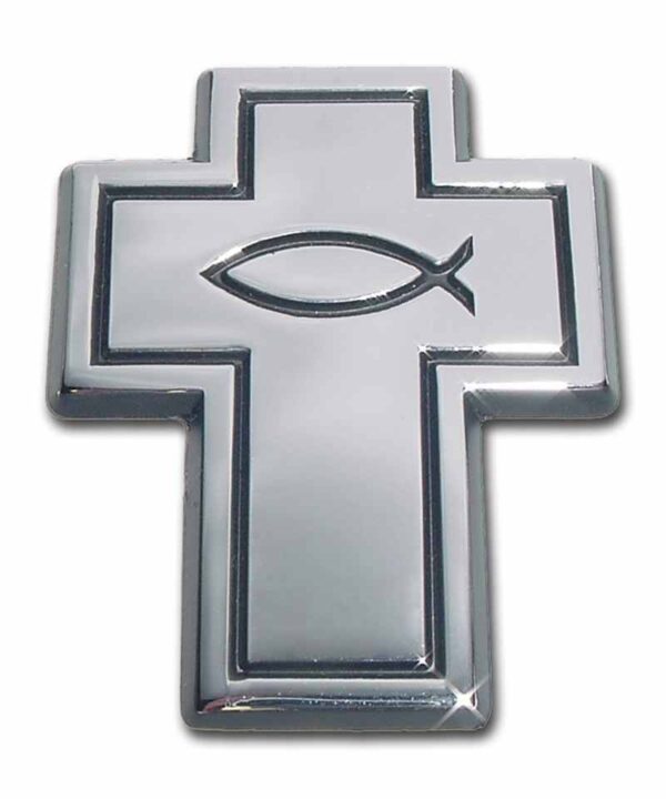 Christian Fish Chrome Car Emblem - I AmEricas Flags