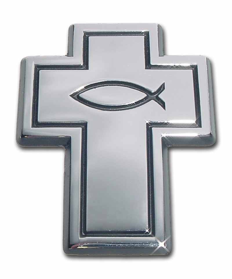 Christian Fish Chrome Car Emblem - I AmEricas Flags