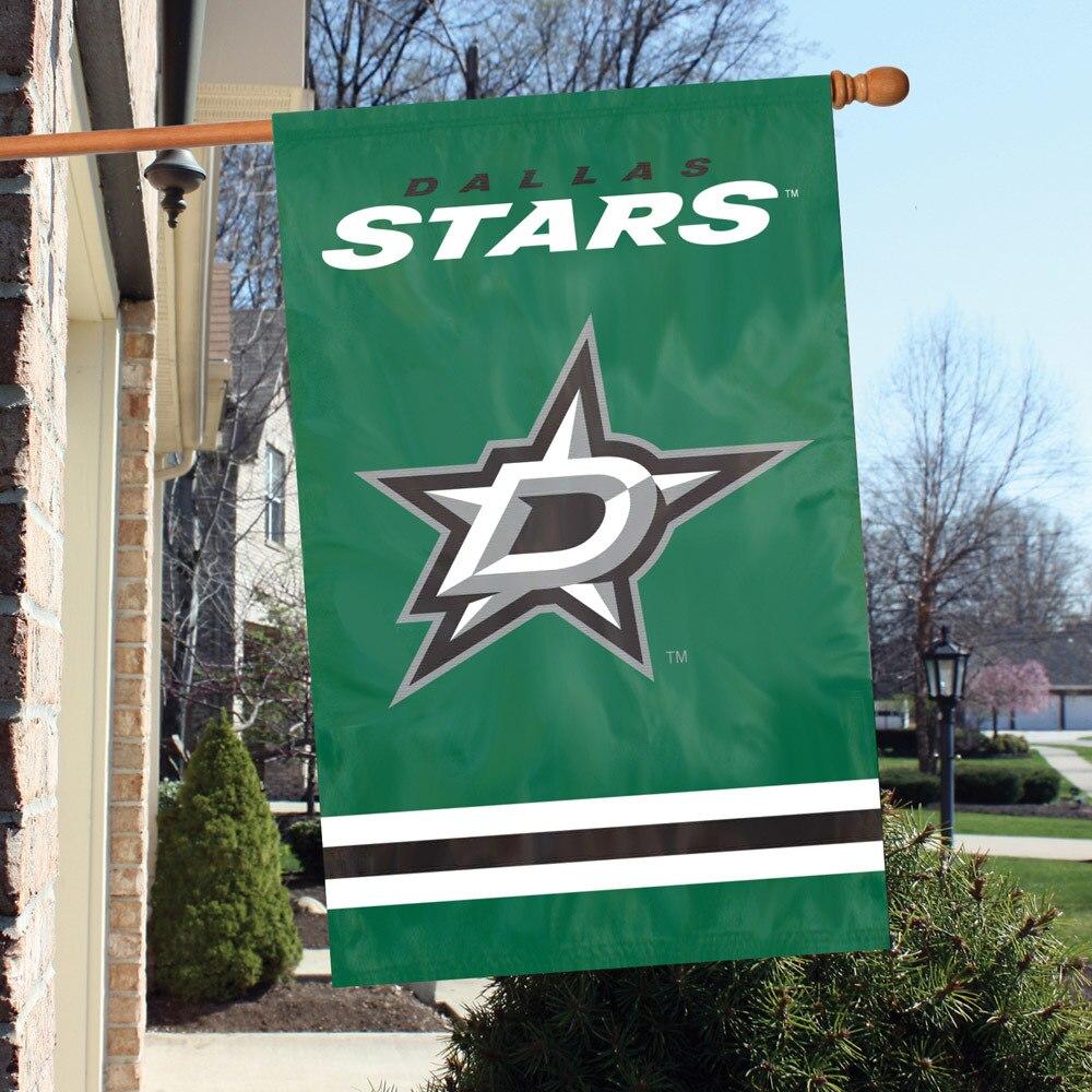 Dallas Stars Logo Applique House Flag - I AmEricas Flags