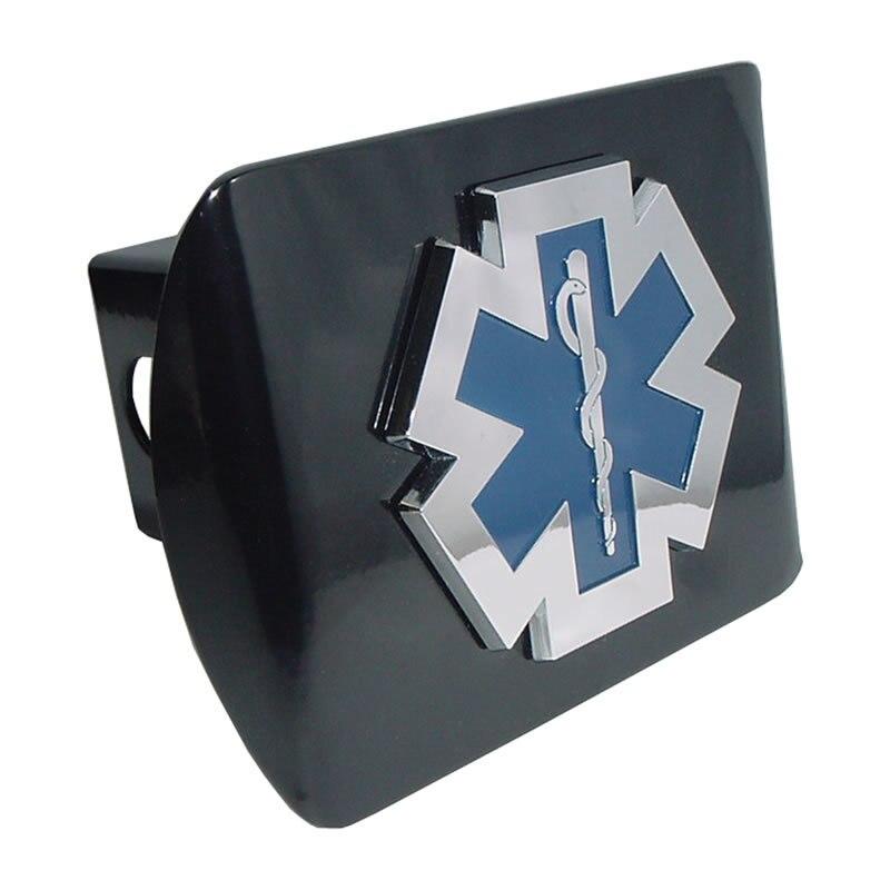 EMS Black Hitch Cover - I AmEricas Flags