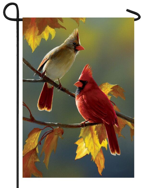 Fall Cardinal Couple Garden Flag - I AmEricas Flags