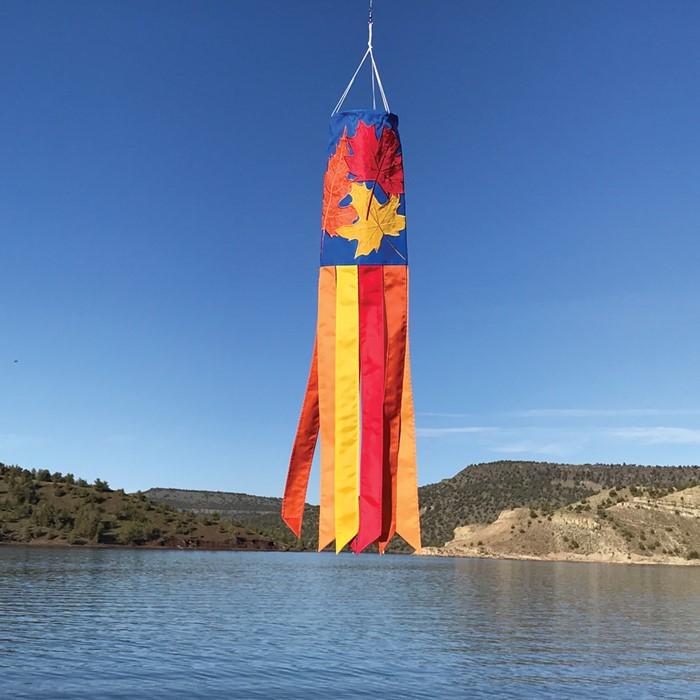 Fall Leaves Embroidered Windsock - I AmEricas Flags