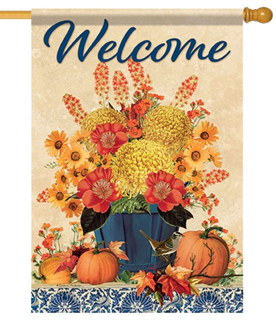 Fall Seasonal Bouquet House Flag - I AmEricas Flags