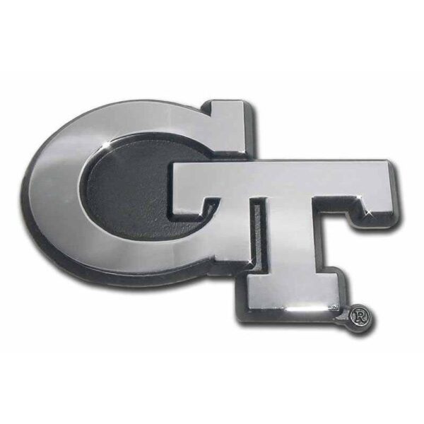 Georgia Tech Interlocking GT Chrome Car Emblem - I AmEricas Flags