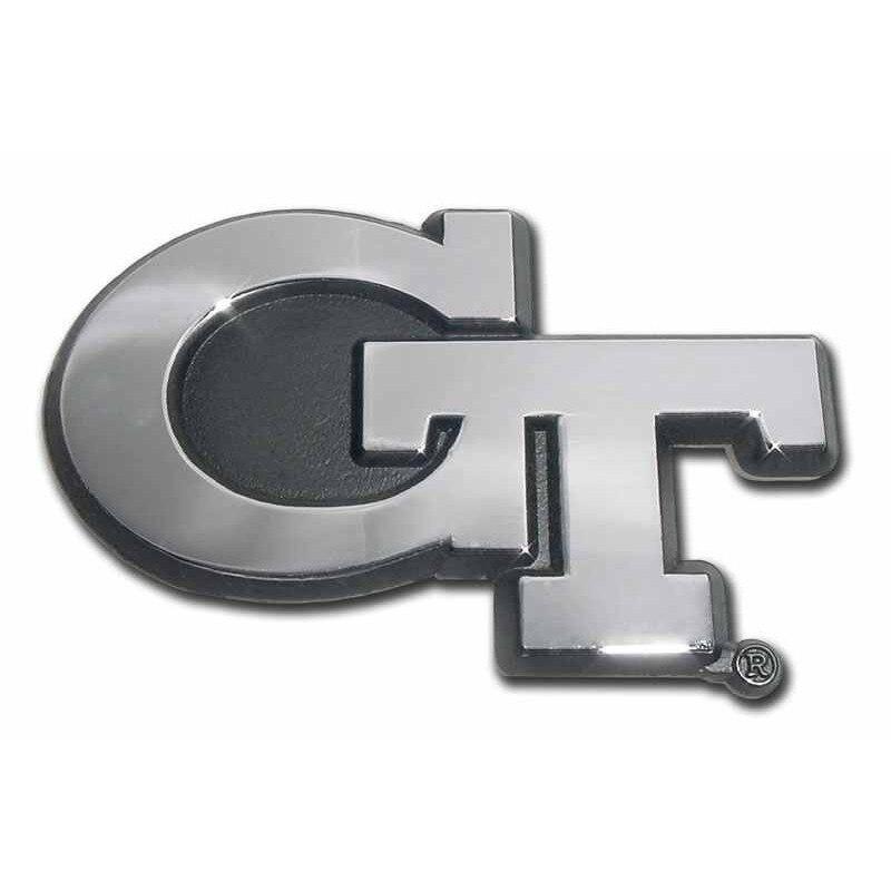 Georgia Tech Interlocking GT Chrome Car Emblem - I AmEricas Flags