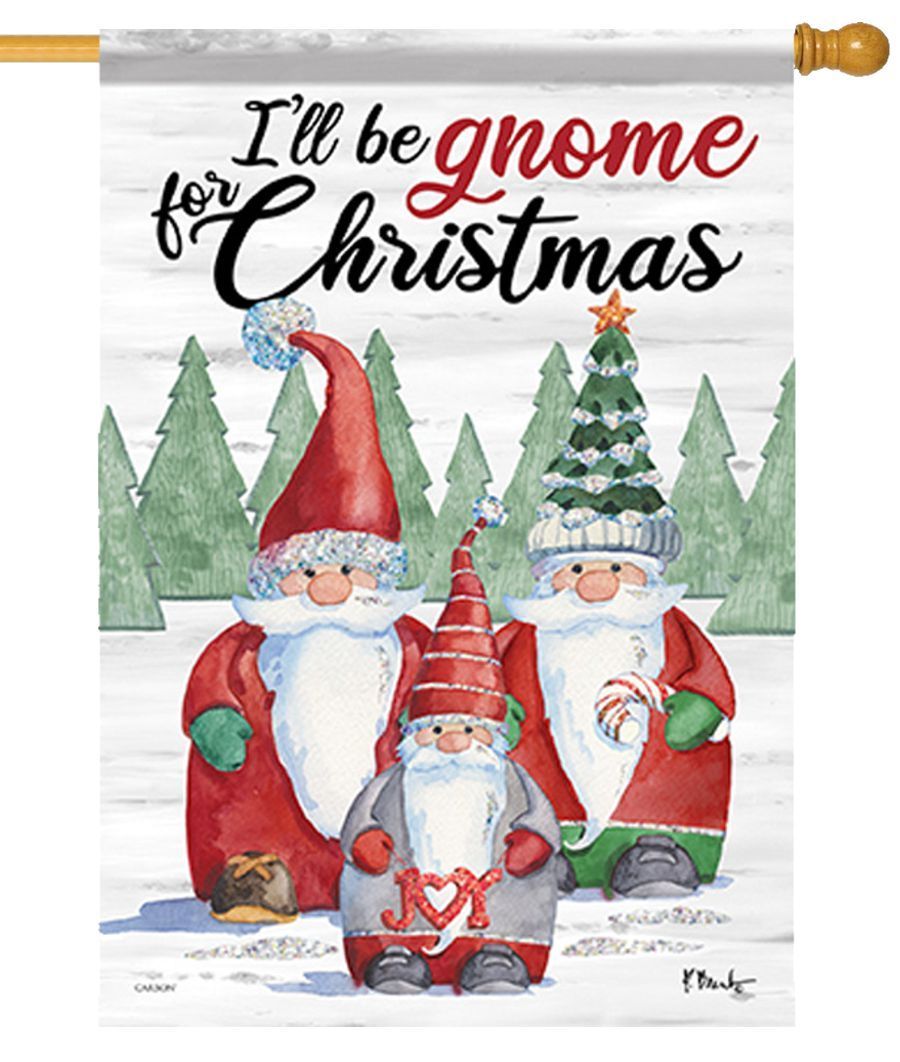Gnome for Christmas House Flag - I AmEricas Flags