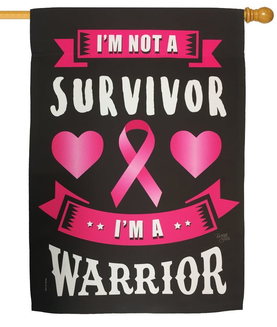 I’m A Pink Warrior Sublimated House Flag - I AmEricas Flags