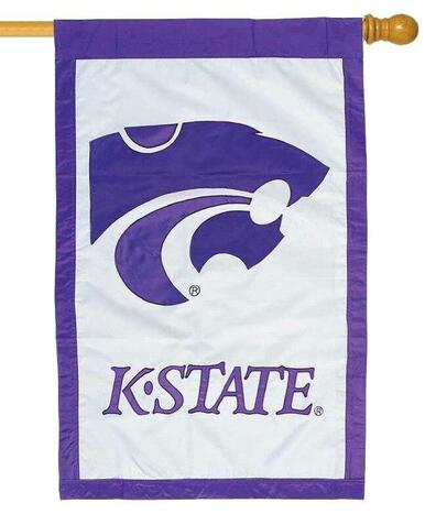 K State University Powercat Applique House Flag - I AmEricas Flags