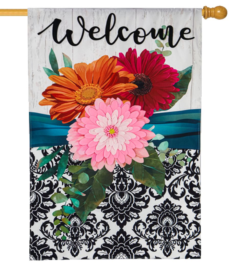 Linen Gerber Daisy Decorative House Flag - I AmEricas Flags