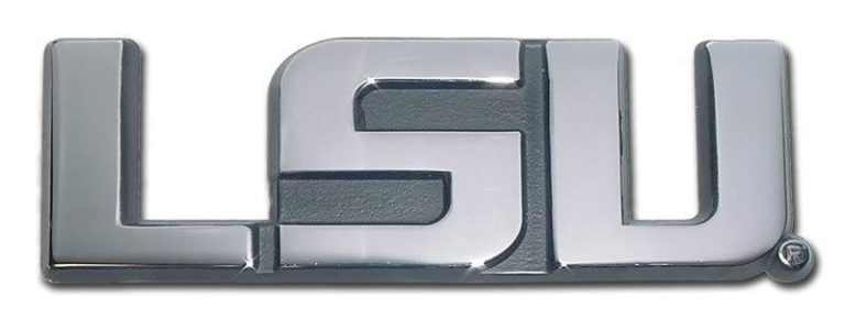 Louisiana State University Block Letter Shiny Chrome Hitch Cover - I ...