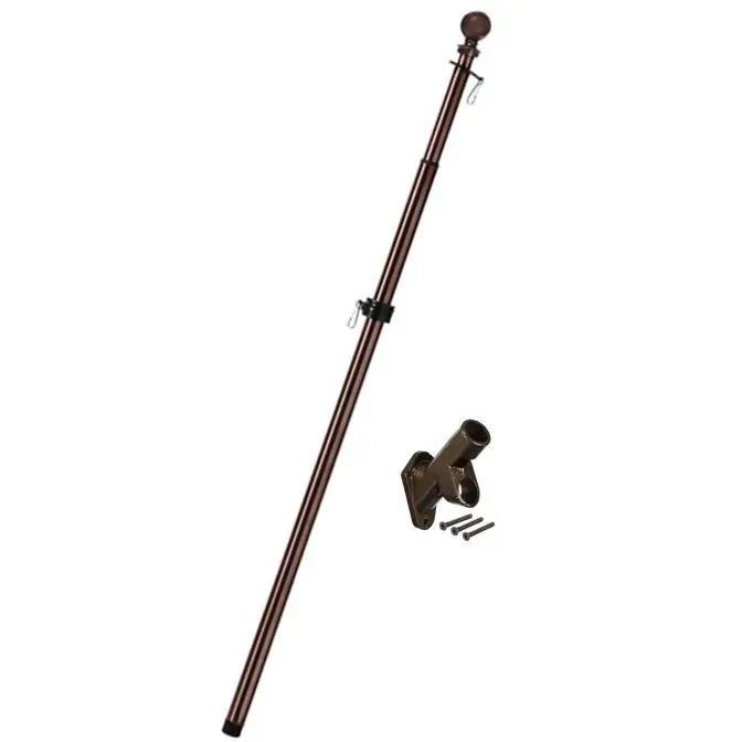 Metal Extendable Flagpole and Bracket Kit Black - I AmEricas Flags