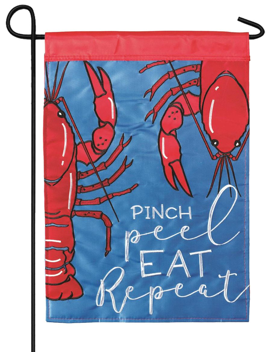 Pinch Peel Eat Double Applique Garden Flag - I AmEricas Flags