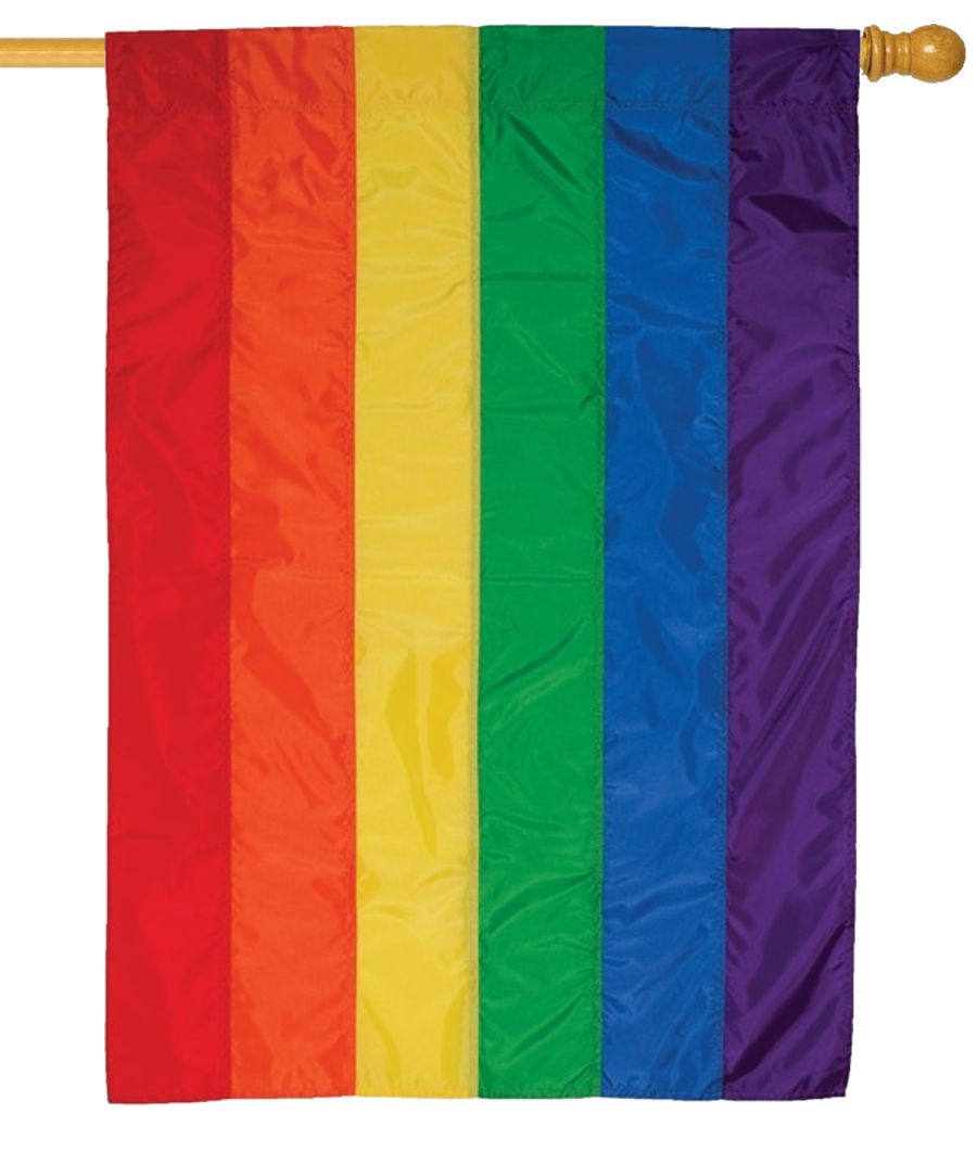 Rainbow Applique House Flag - I AmEricas Flags