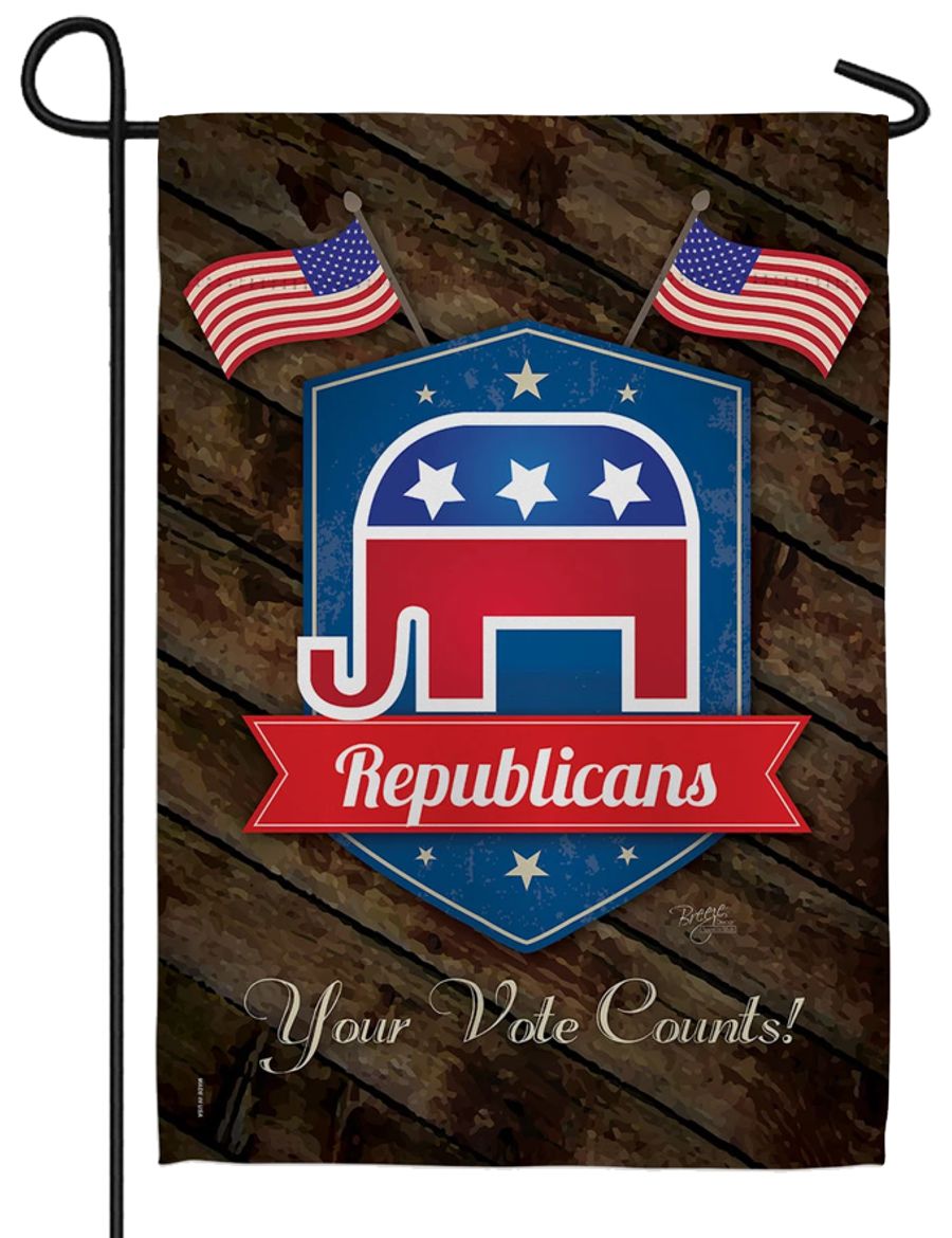 Republican Votes Count Sublimated Garden Flag - I AmEricas Flags