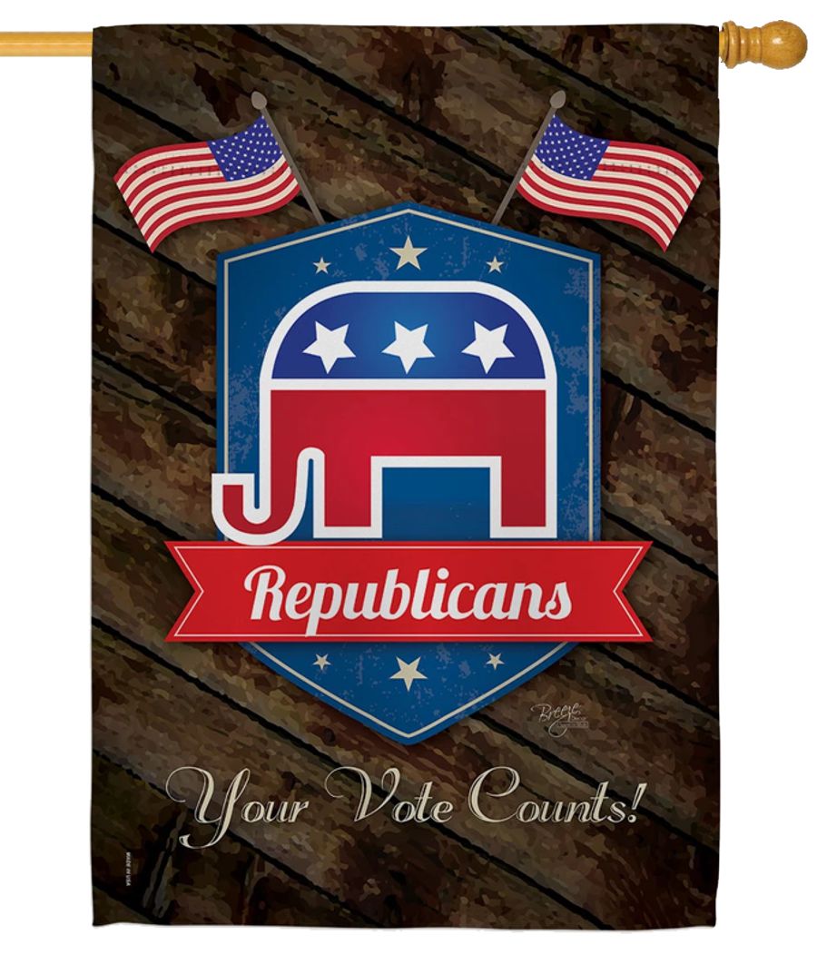 Republican Votes Count Sublimated House Flag - I AmEricas Flags