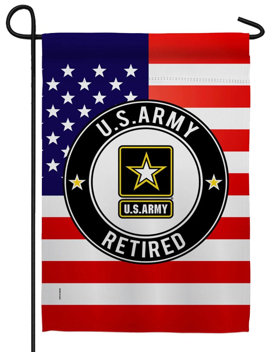 Retired Army Sublimated Garden Flag - I AmEricas Flags