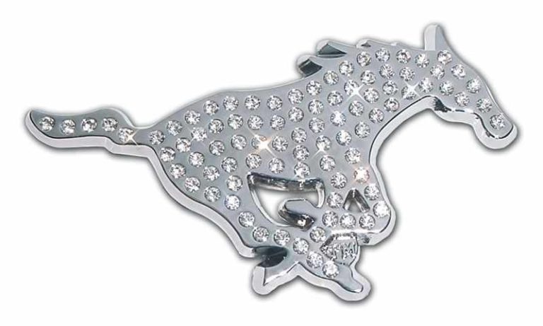 Southern Methodist University Mustang Chrome Car Emblem - I AmEricas Flags