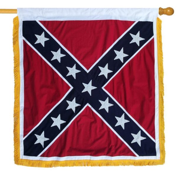 Rebel Confederate Battle Flag 3×5 Sewn Cotton with Gold Fringe - I ...