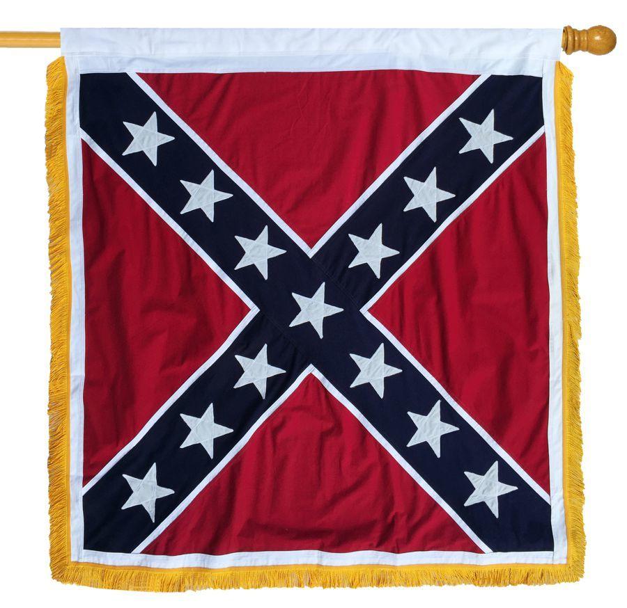 Rebel Confederate Battle Flag 3×5 Sewn Cotton with Gold Fringe - I ...