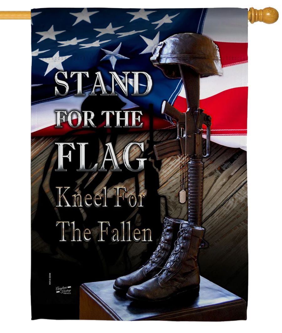 Stand for the Flag Sublimated Garden Flag - I AmEricas Flags
