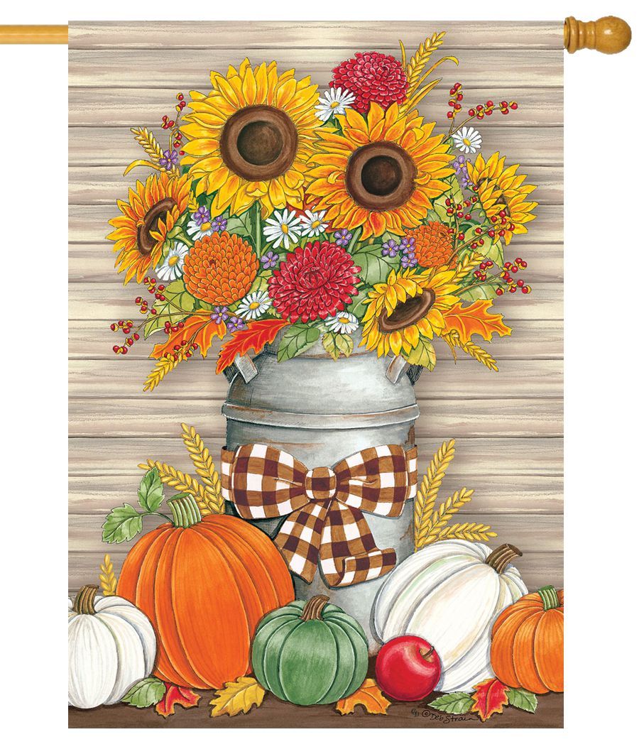 Sunflower Milk Can House Flag - I AmEricas Flags