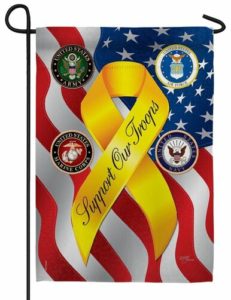 Support Our Troops with Seals Sublimated House Flag - I AmEricas Flags