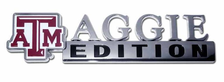 Texas A&M University Aggie Edition Chrome Car Emblem - I AmEricas Flags