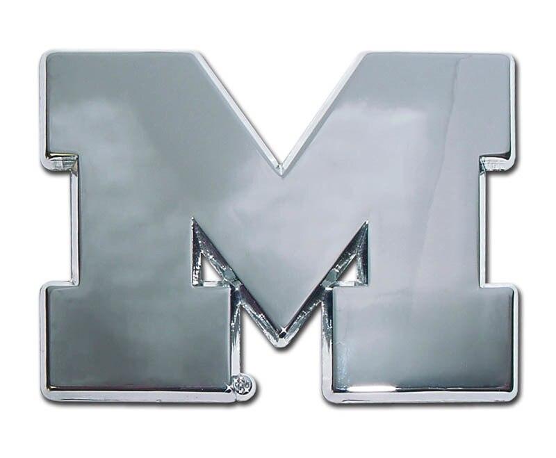 University of Michigan Yellow “M” Chrome and Color Car Emblem - I ...