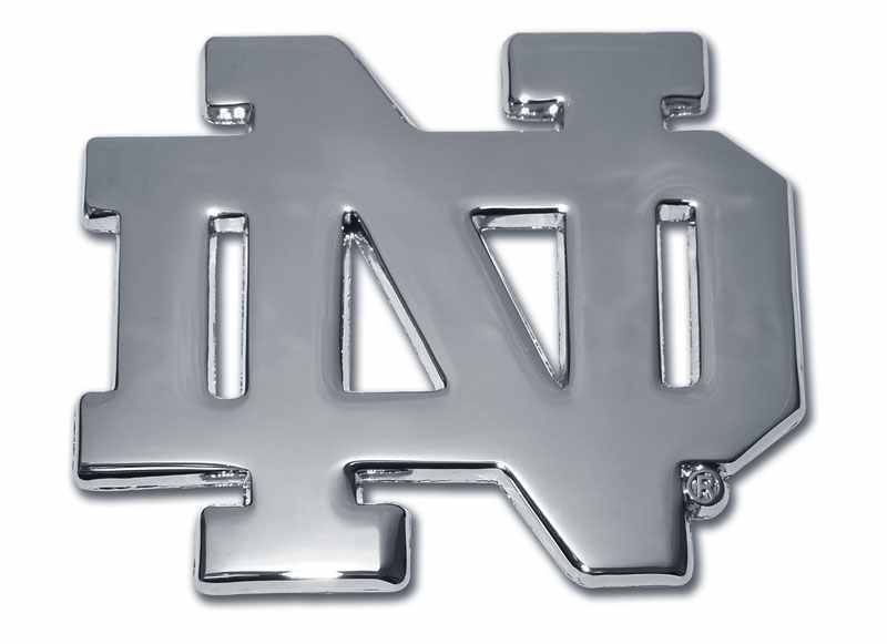 University of Notre Dame ND Chrome Car Emblem - I AmEricas Flags