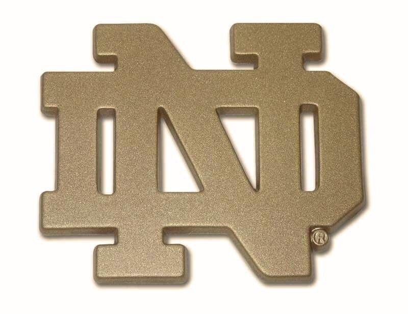 University of Notre Dame ND Gold Color Car Emblem - I AmEricas Flags